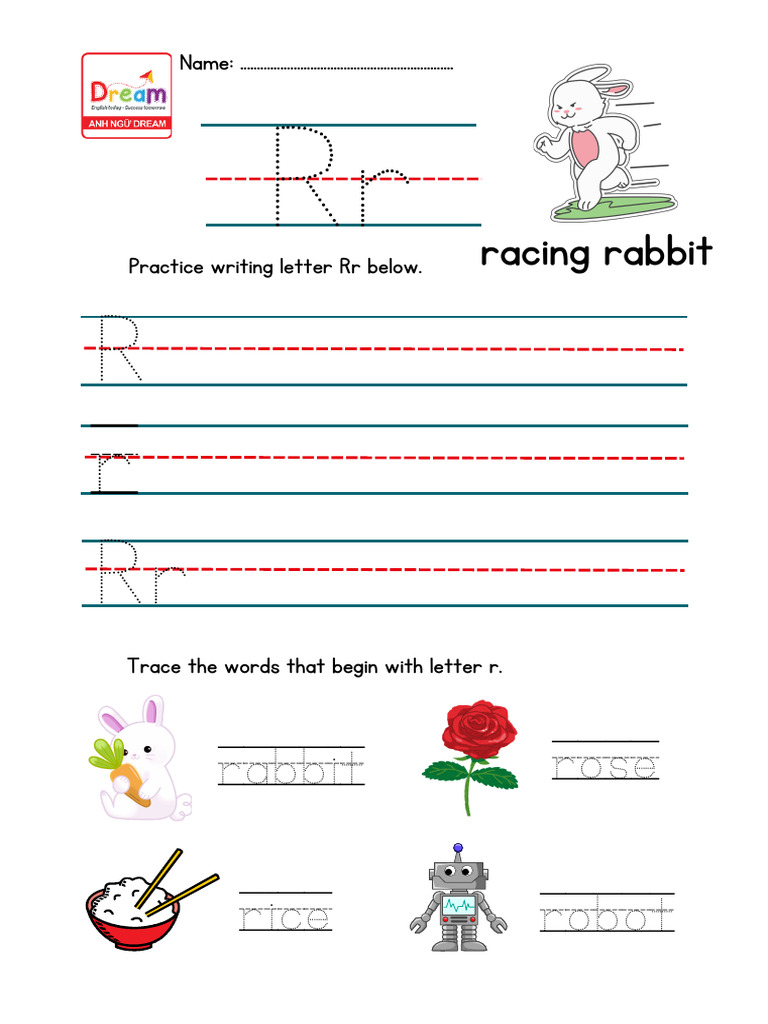 Letter R Phonics Practice Worksheet | PDF | Home & Garden