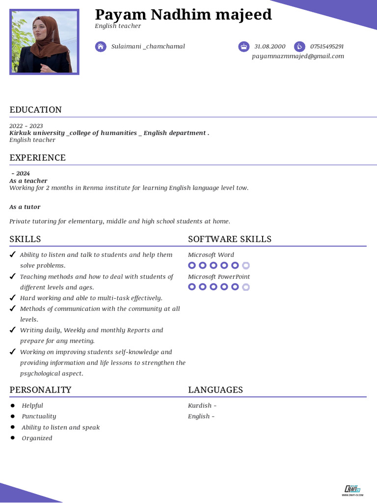 Payam Nadhim Majeed CV | PDF