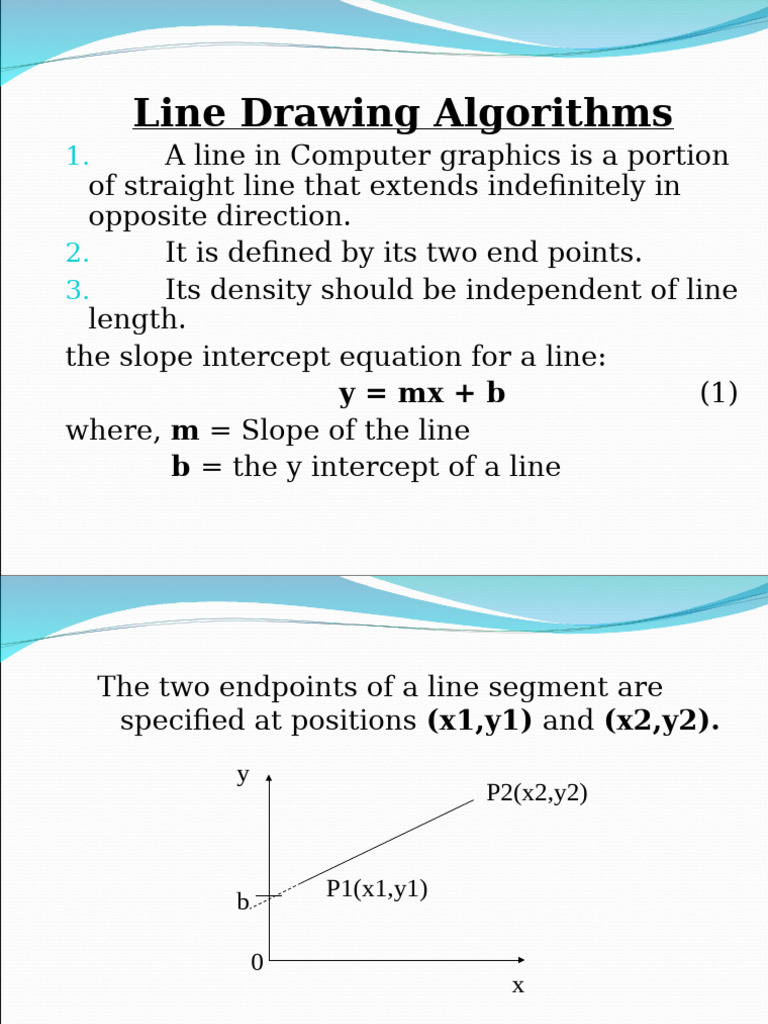 CG Unit-1 Line Drawing Algs | PDF