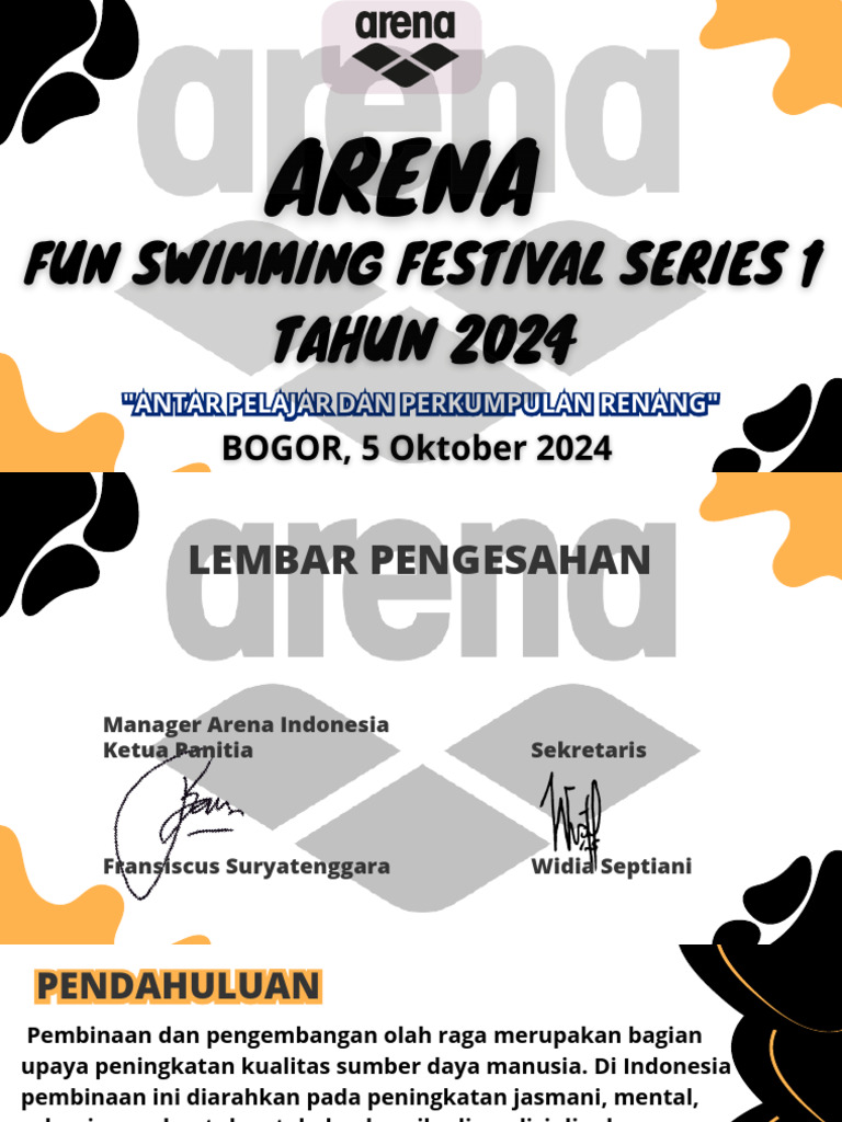 Undangan Kejuaraan Renang Arena Fun Swimming Festival Series I Tahun ...