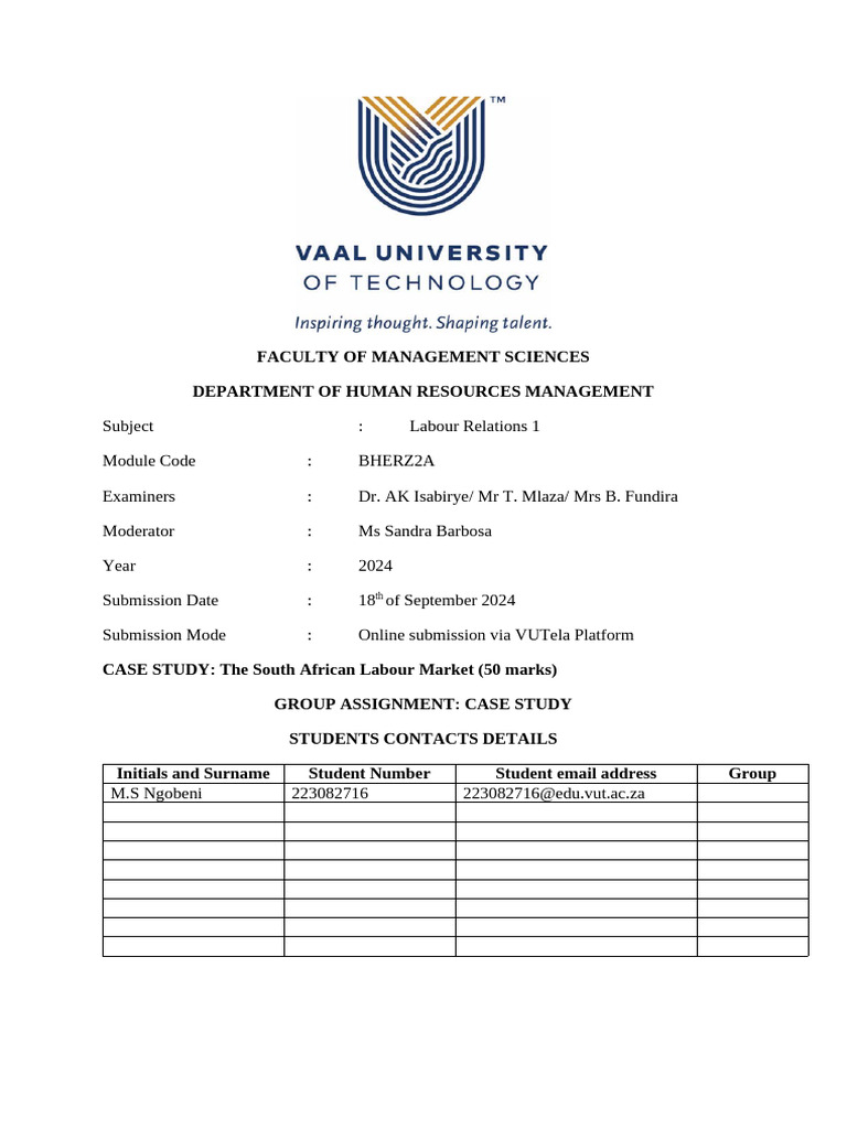 Group Assignment Cover Page | PDF