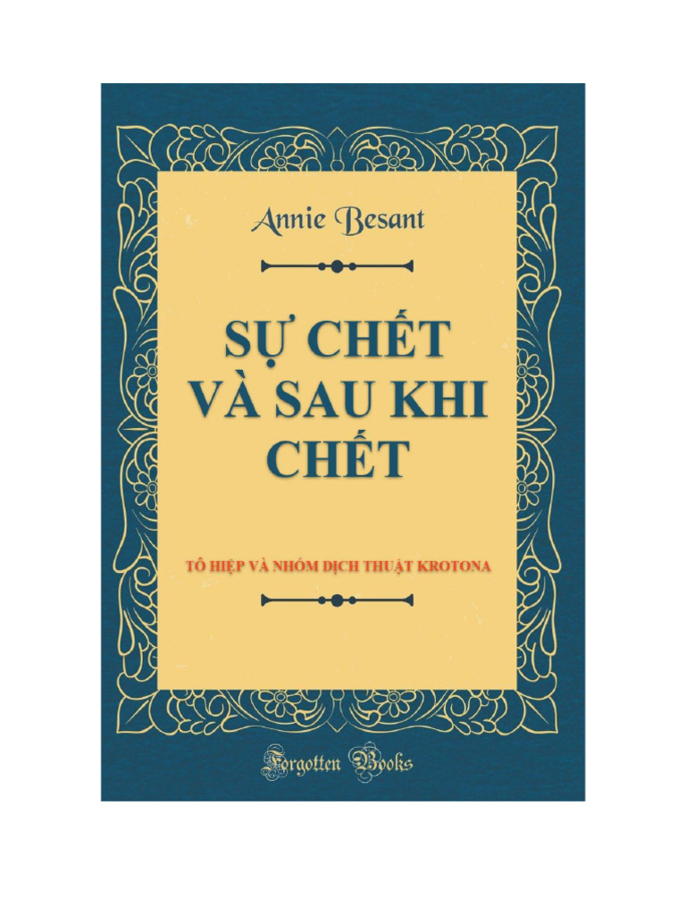 Su Chet Va Sau Khi Chet - Annie Besant | PDF