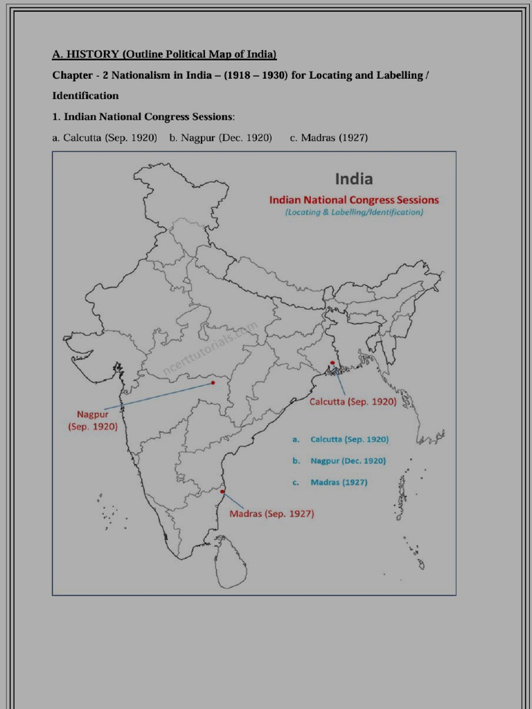 10th History Map Work | PDF