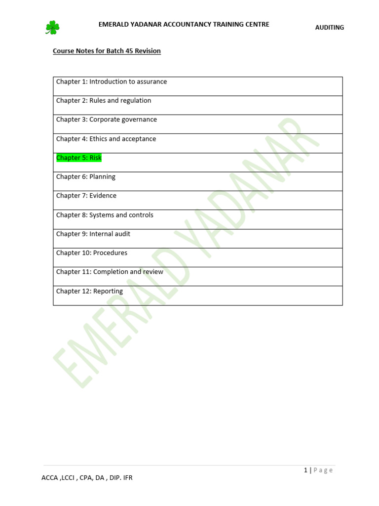 Chapter 5 Risk | PDF