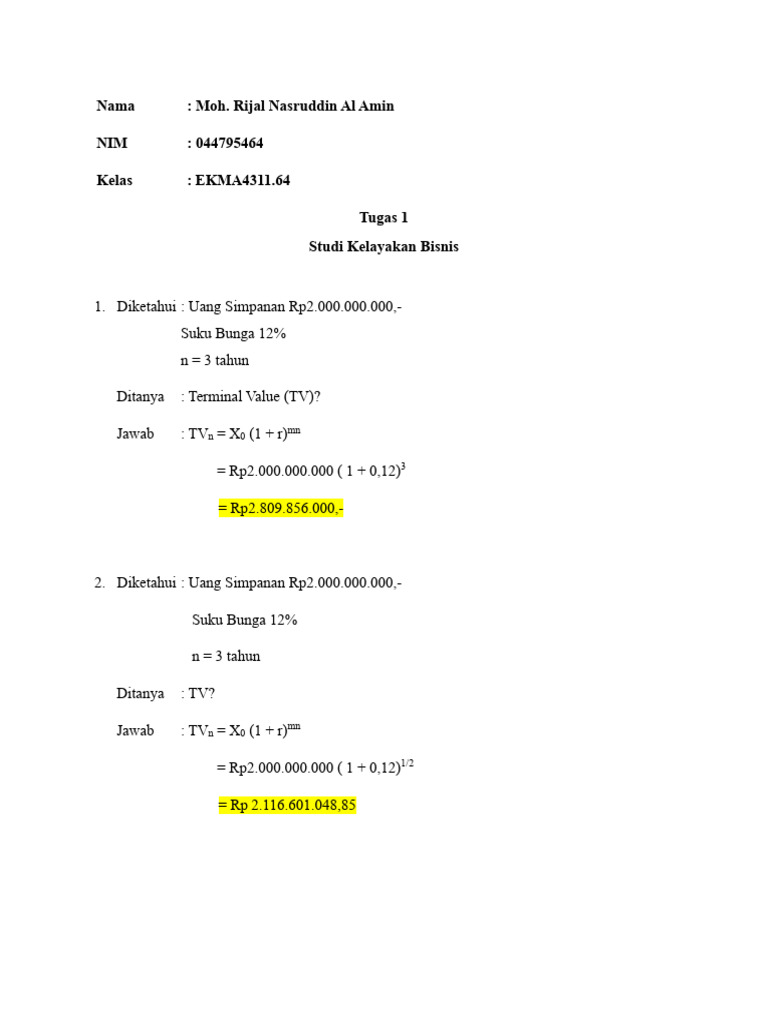 Tugas 1 - SKB - Moh. Rijal Nasruddin Al Amin | PDF