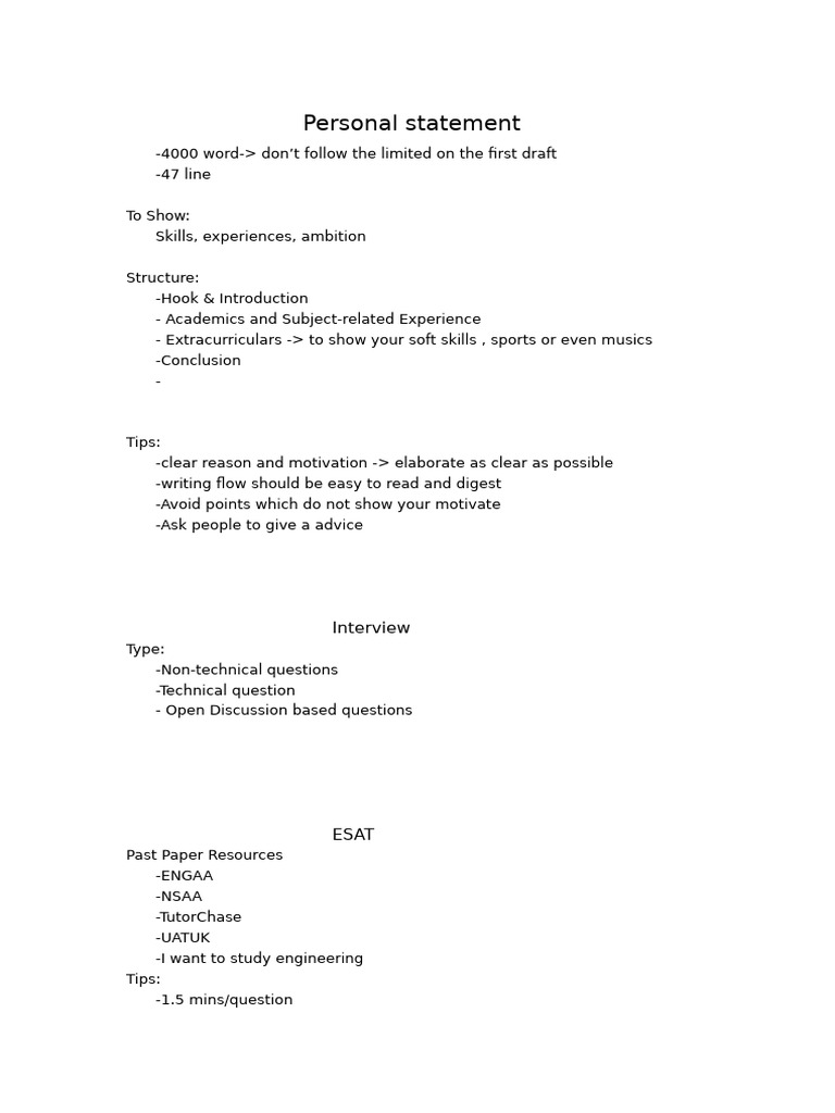 Personal Statement | PDF