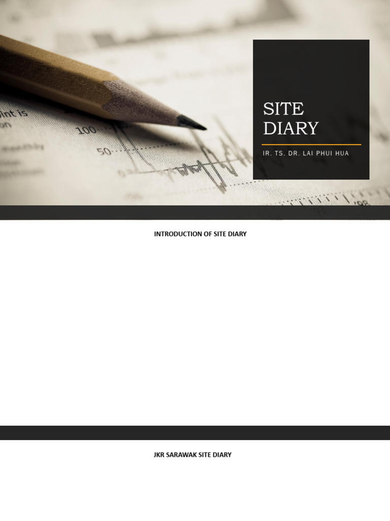 Site Diary For JKR Sarawak Projects Batch 1 | PDF