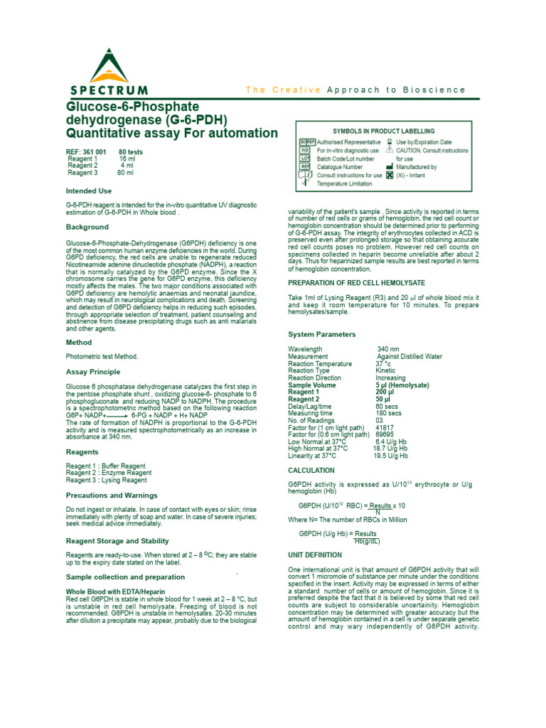 G6PD Liquid | PDF