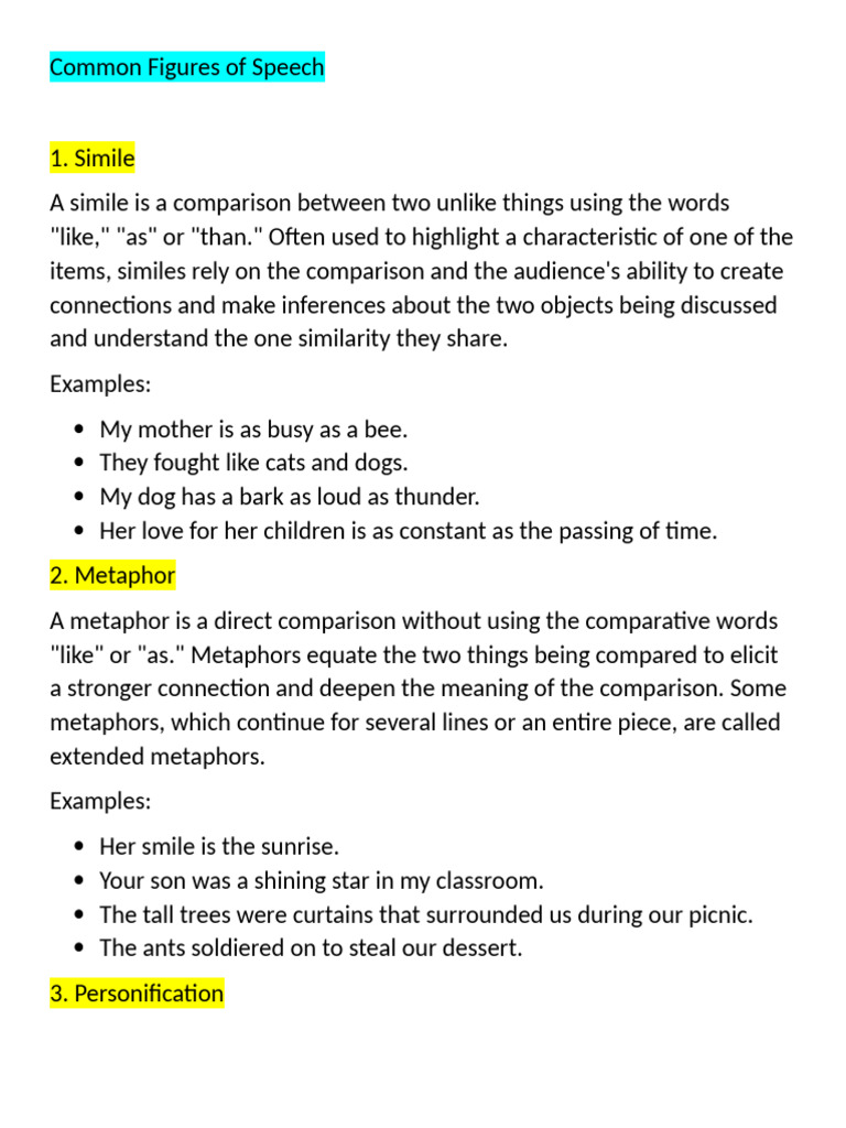 Common-Figures-of-Speech | PDF