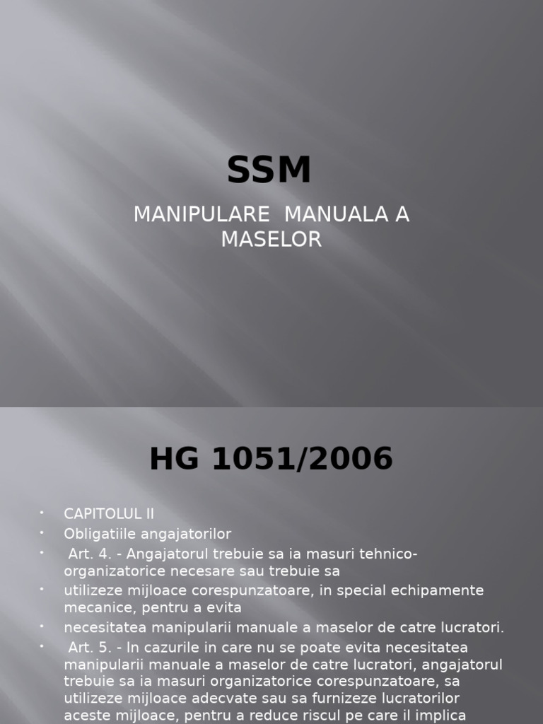 Manipulare Manuala | PDF