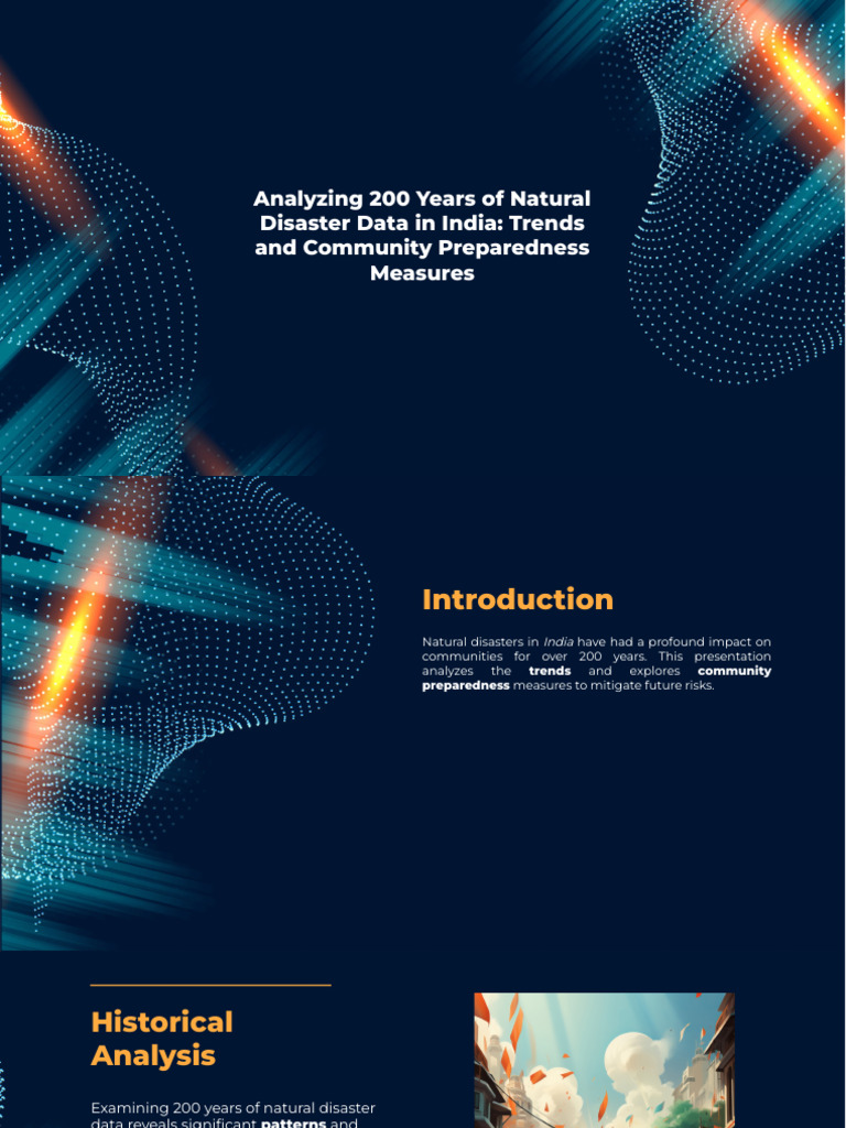 Slidesgo Analyzing 200 Years of Natural Disaster Data in India Trends ... Slidesgo Analyzing 200 Years of Natural Disaster Data in India Trends ...