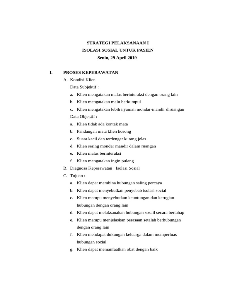 Strategi Pelaksanaan I Isos Acci | PDF