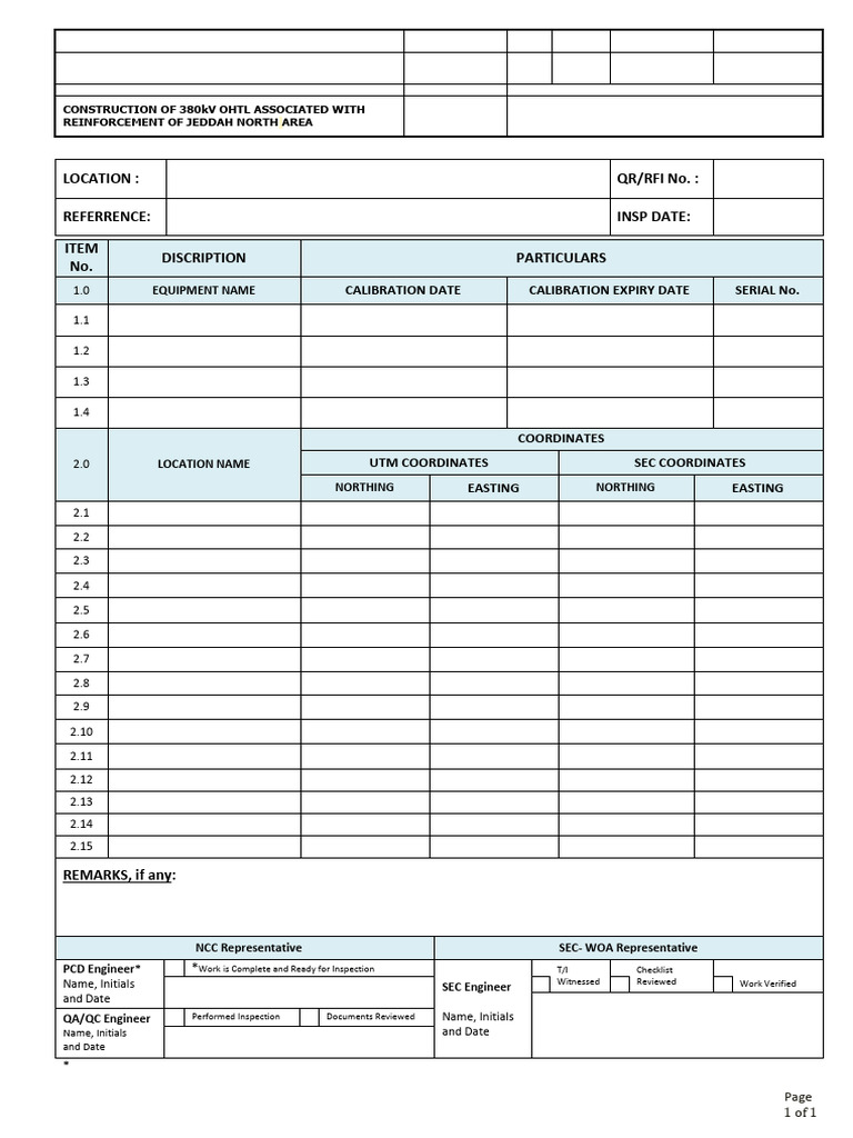 4.A.4 Quality verification documents - CHECKLIST | PDF