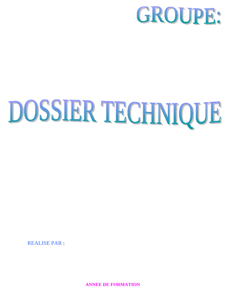 dossier technique vierge exemplaire | PDF