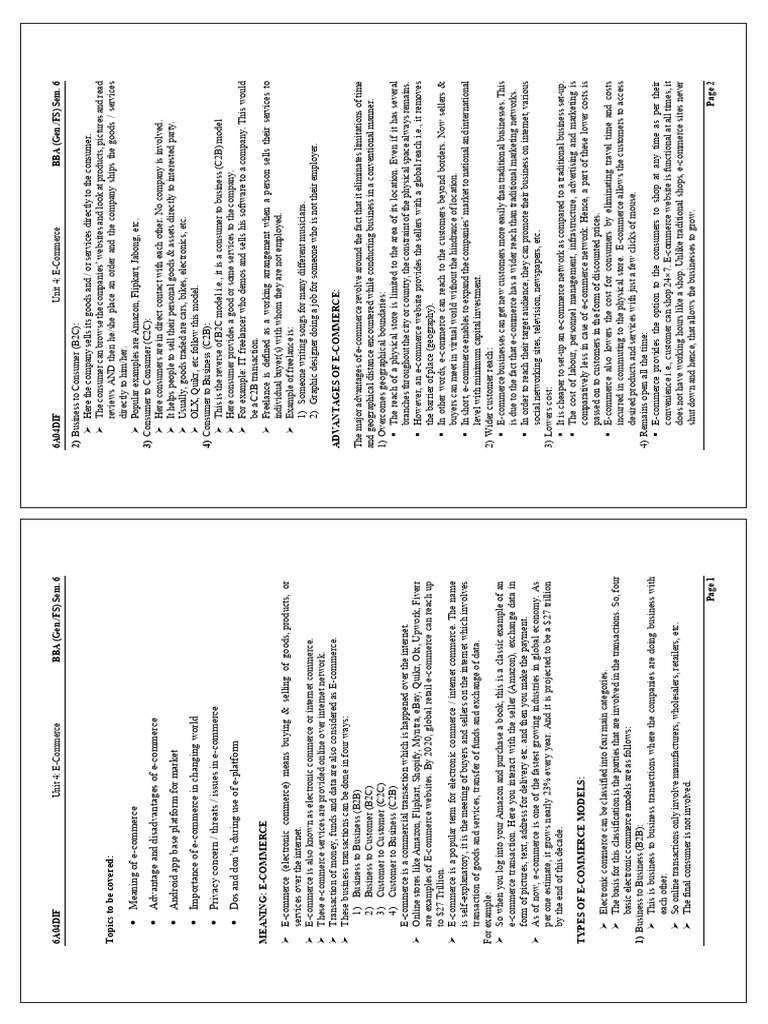 Unit 4 E-Commerce | PDF