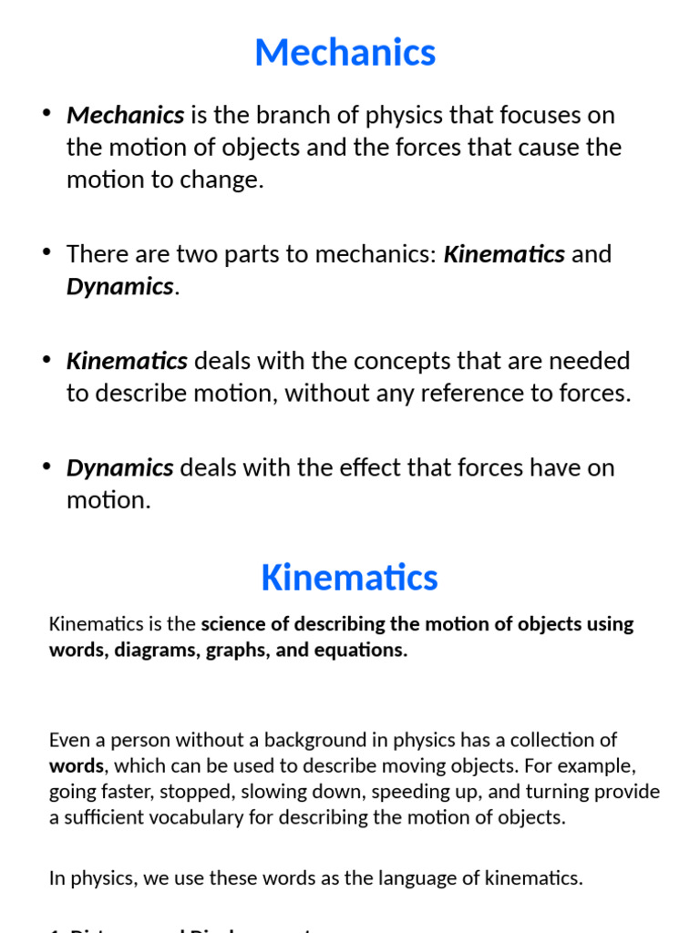 Kinematics | PDF