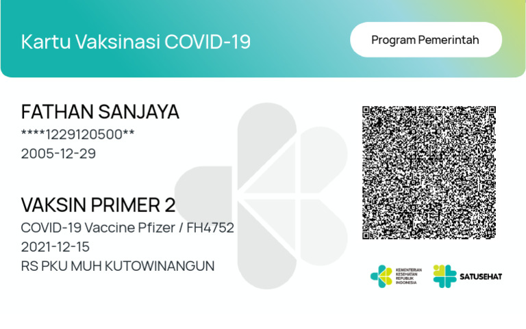 Sertifikat-Vaksin-Dosis 2-Fathan-768 | PDF