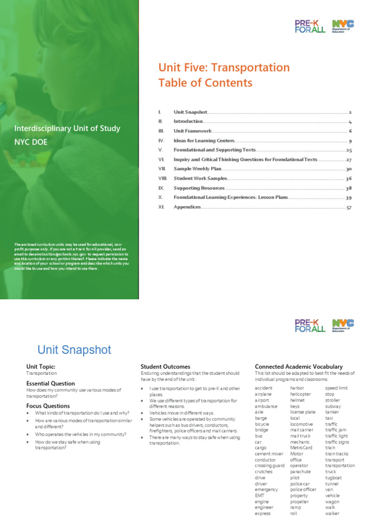 Unit 5 Transportation | PDF