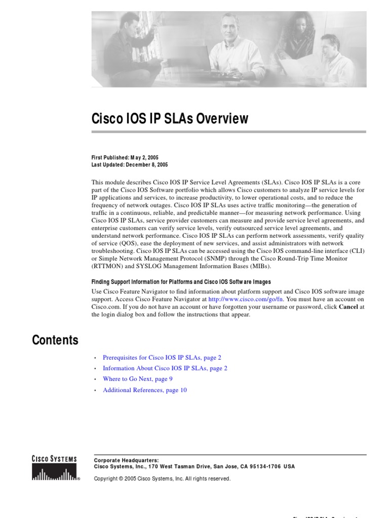 Cisco Ip Sla | PDF | Internet Protocols | Multiprotocol Label Switching