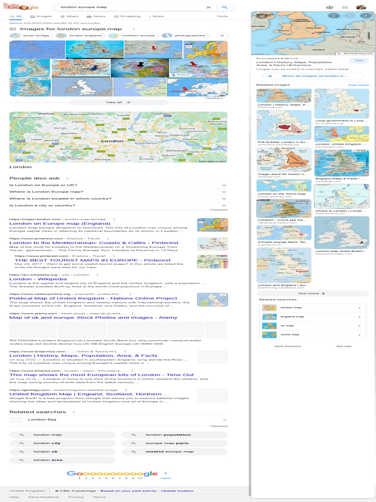London Europe Map - Google Search | PDF