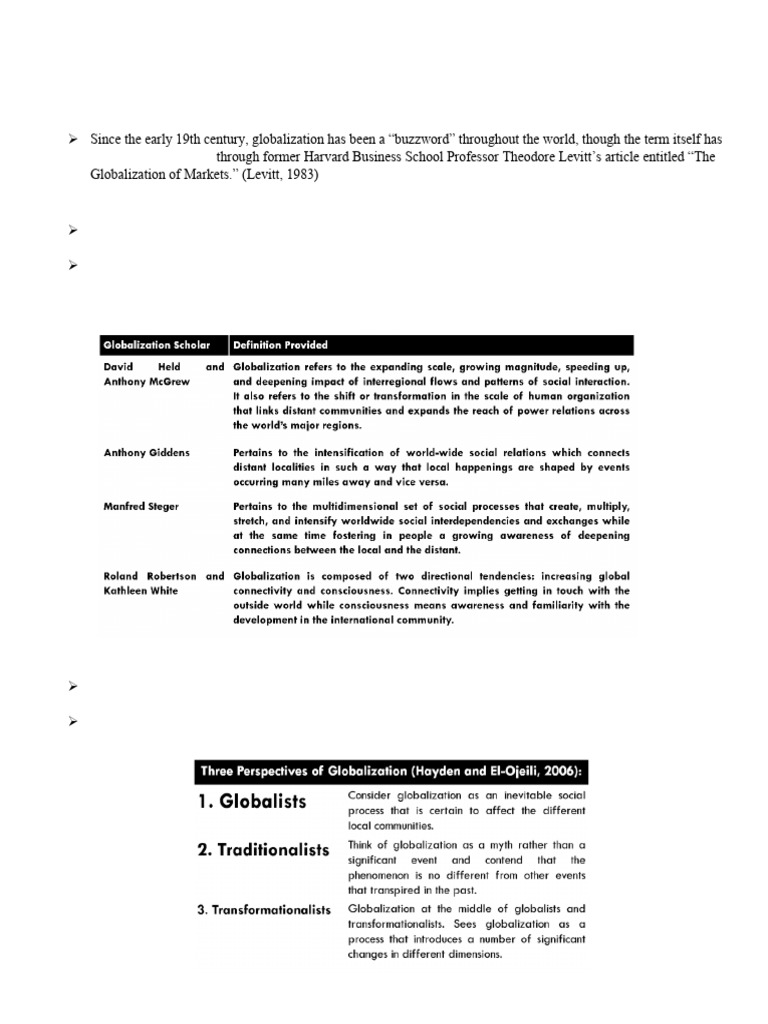 GEC04 Handout 1 Intro To Globalization | PDF