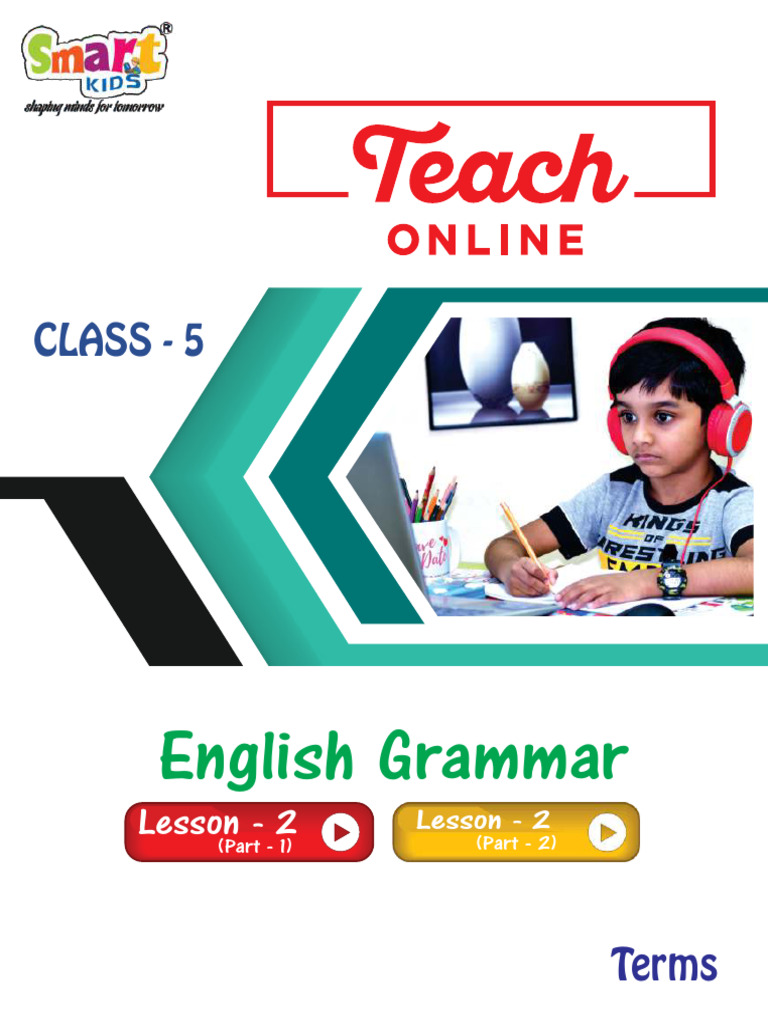 English Grammar Class - 5 Lesson - 2 (Part - 1) Terms | PDF