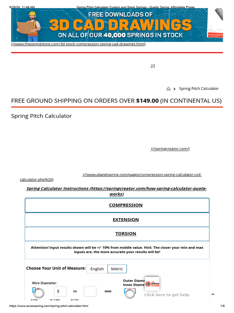 Spring Pitch Calculator Custom and Stock Springs - Quality Spring ...