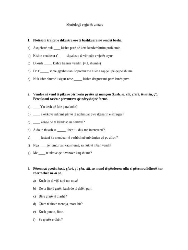 Ushtrime - Peremri 1 | PDF