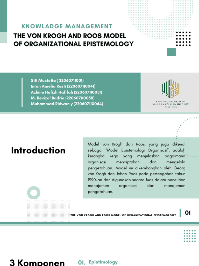 Kelompok 1 (The Von Krogh and Roos Model) PDF | PDF