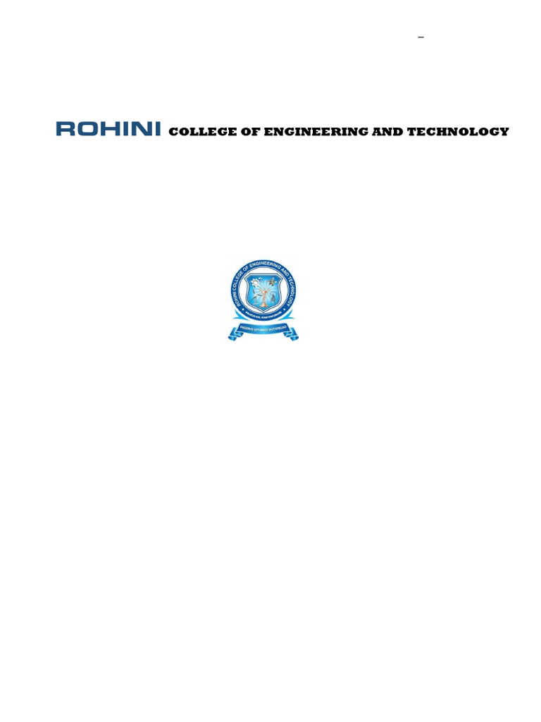 Rohini: B.E. Electronics and Communication Engineering | PDF