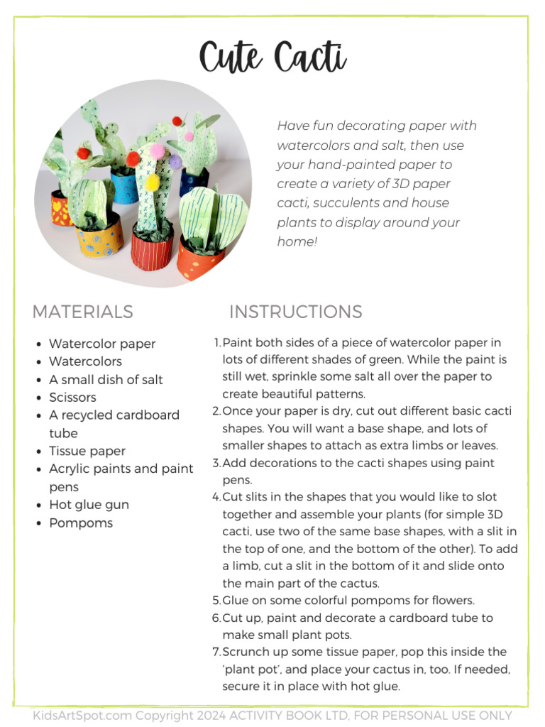 Cute Cacti | PDF