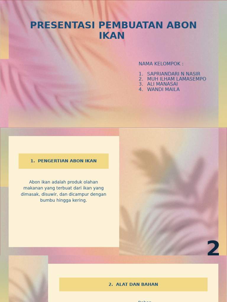 Presentasi Pembuatan Abon Ikan | PDF