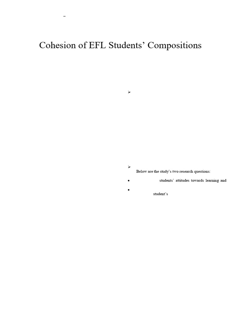 The Effects of Teaching Conjunctions On The Cohesion of EFL Students ...