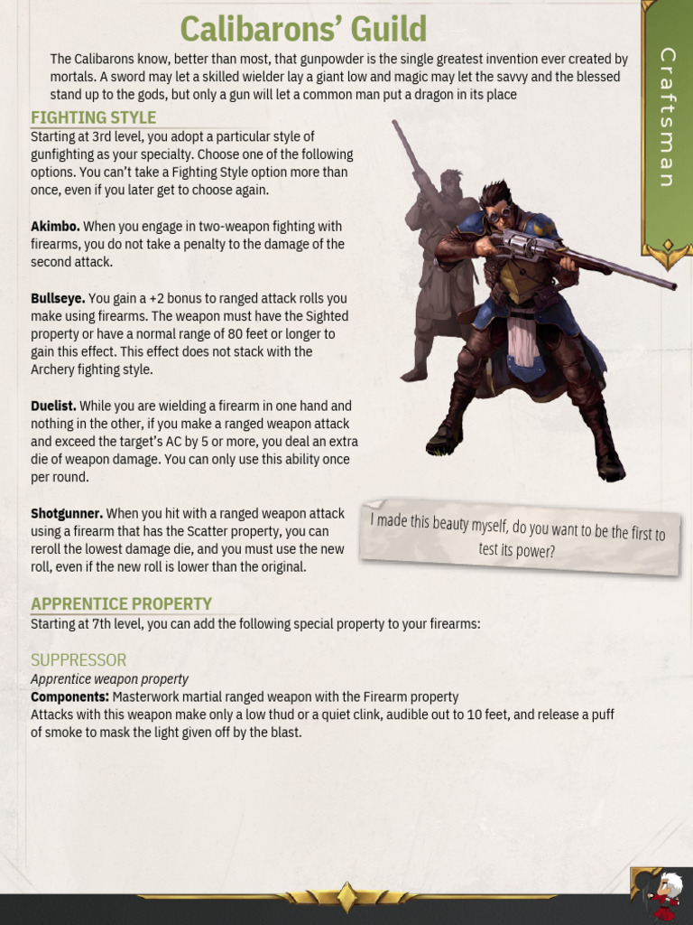Calibarons' Guild-Craftsman | PDF