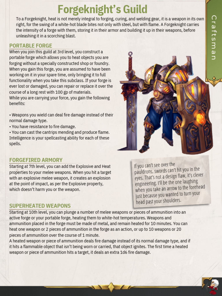 Forgeknight's Guild-Craftsman | PDF