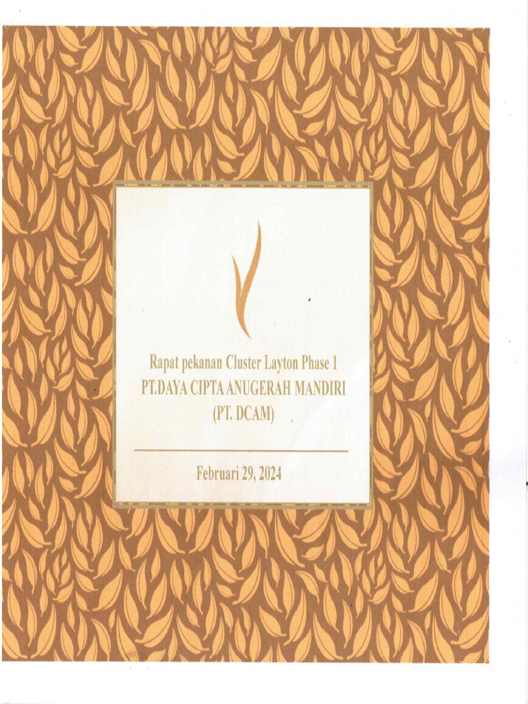 Cluster Layton Phase 1 | PDF