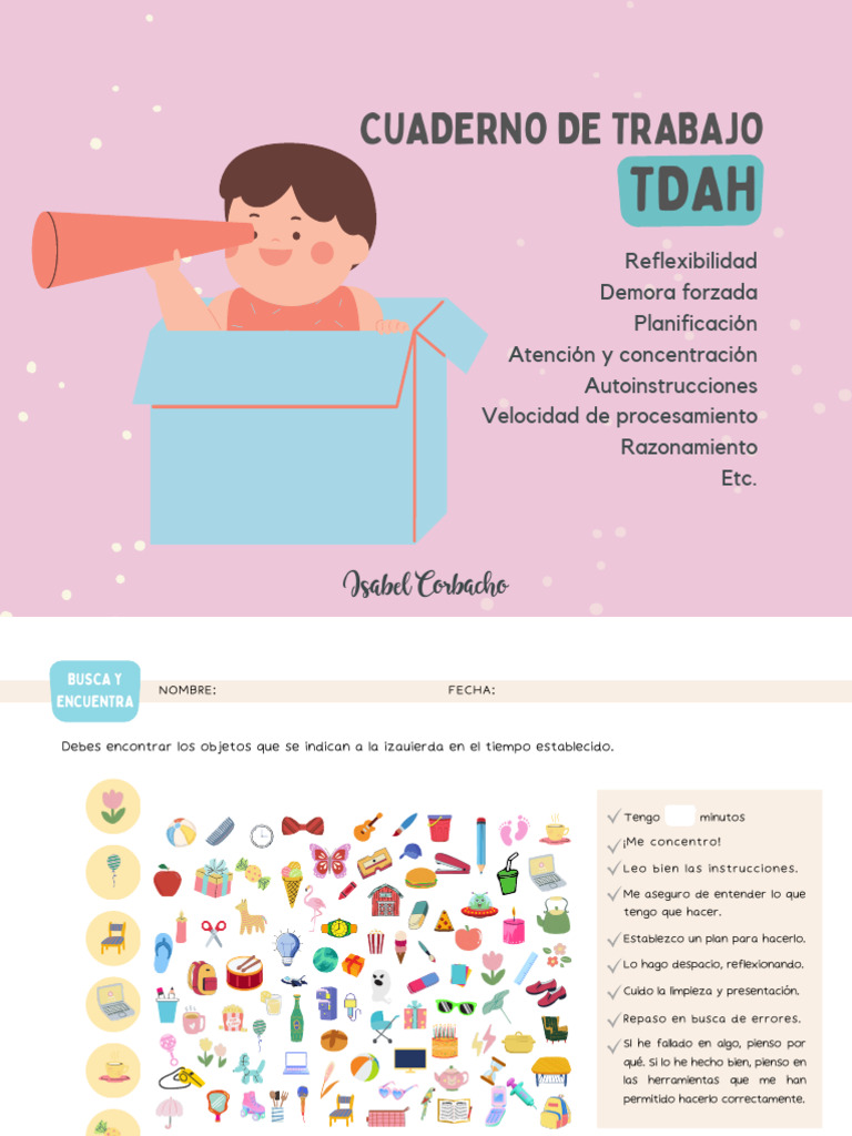 CUADERNO DE TRABAJO TDAH | PDF