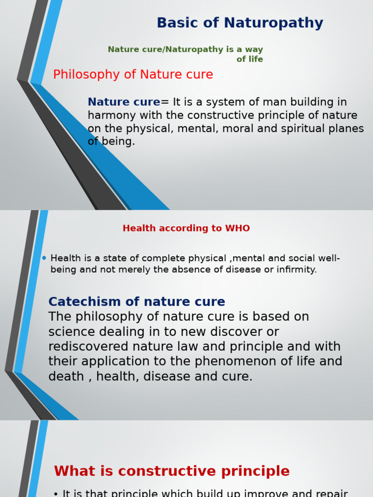 Basic Principle of Naturopathy | PDF