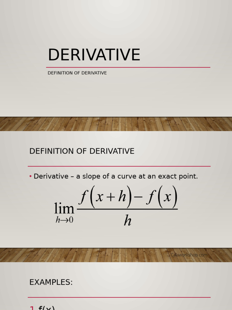 Derivative | PDF
