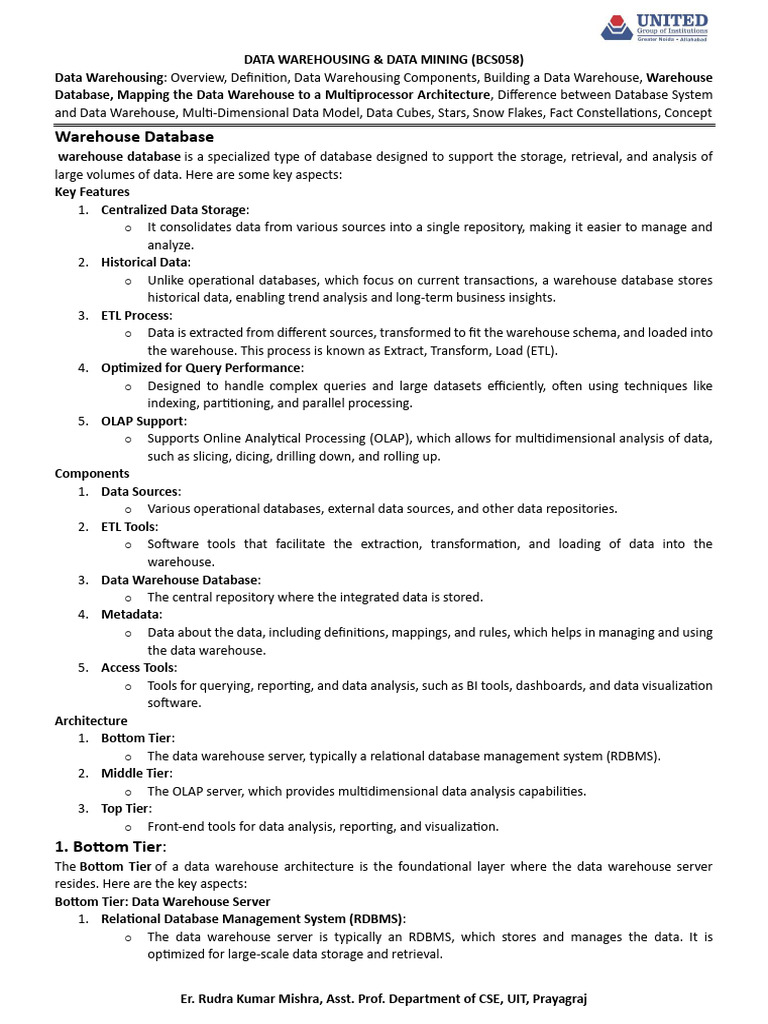 DATA WAREHOUSING-L2 | PDF