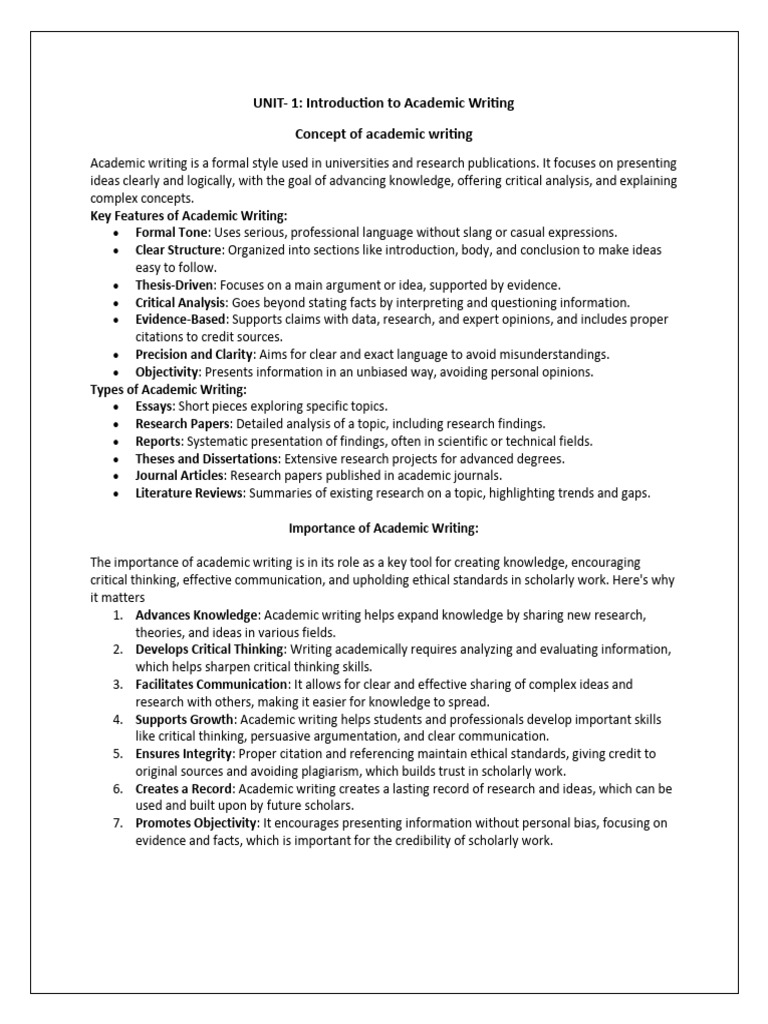 Academic Writing | PDF