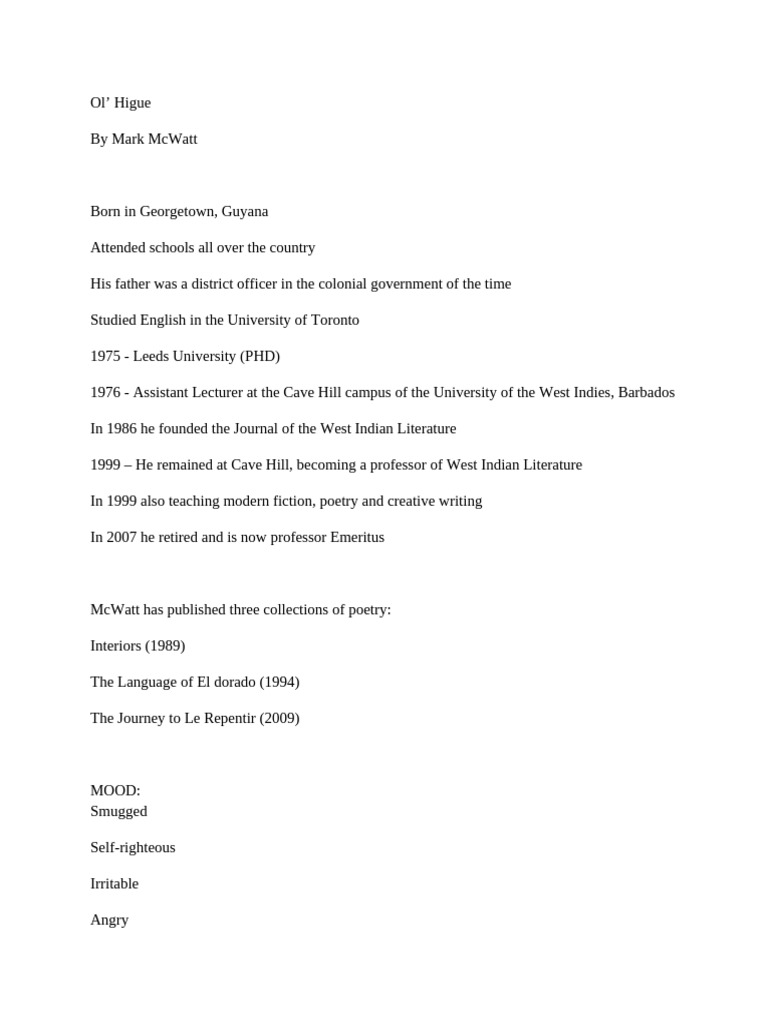 Ol' Higue | PDF