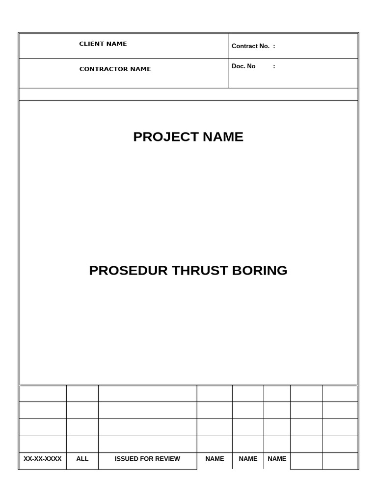 Prosedur Thrust Boring | PDF
