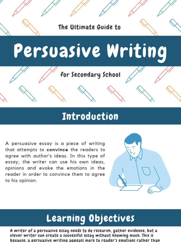 Blue Simple English Paragraph Writing Structure Presentation | PDF