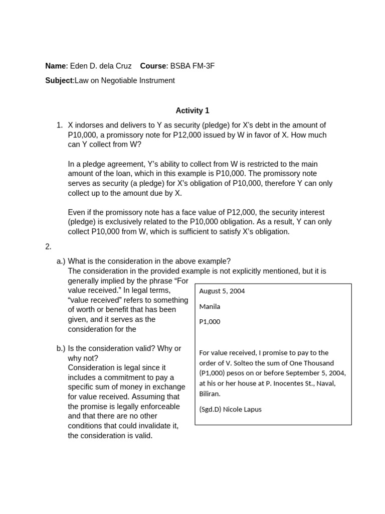 Dela Cruz, Eden D. BSBA FM-3F | PDF