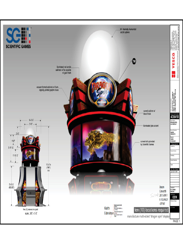 Bally 360 Display (Dragon Spin) | PDF