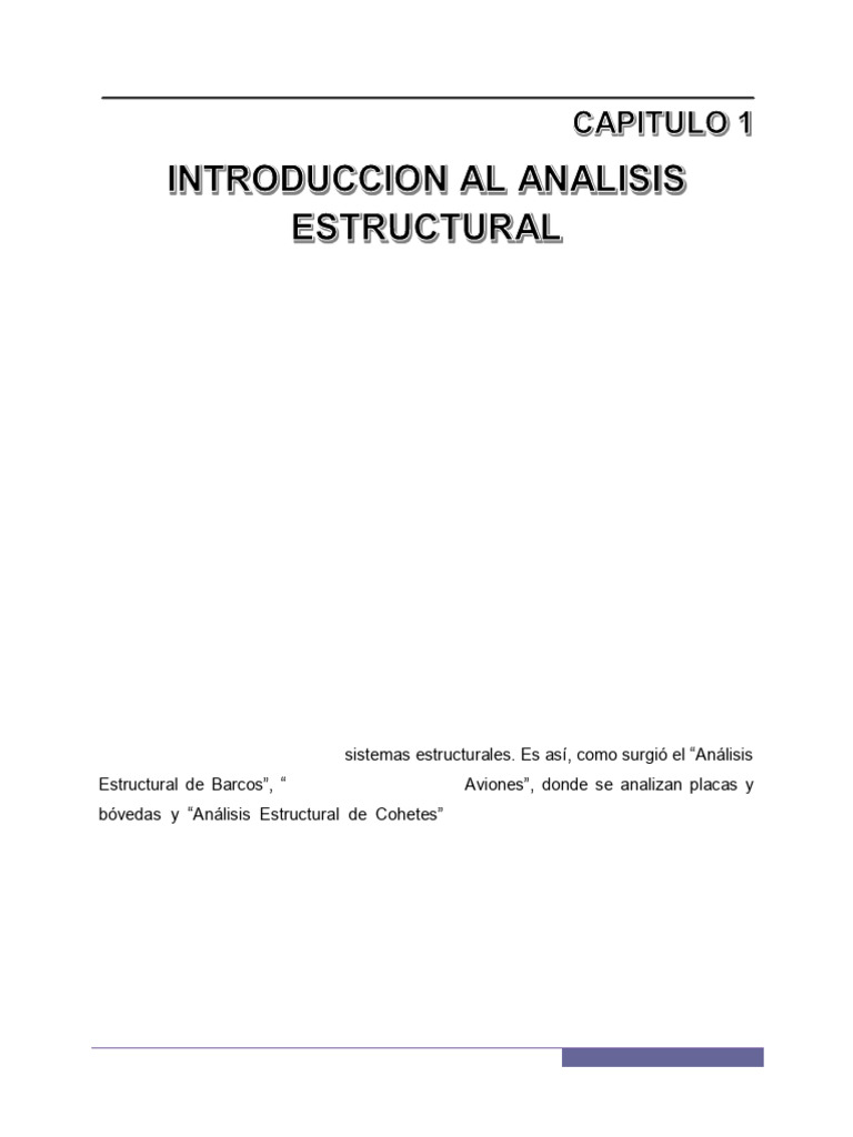 Cap. 1 Introduccion Al Analisis Estructural | PDF