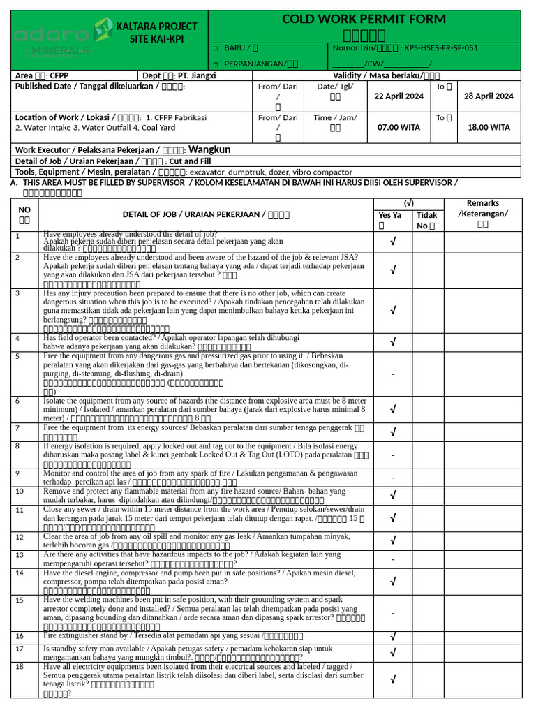 Cold Work Cut and Fill CFPP | PDF