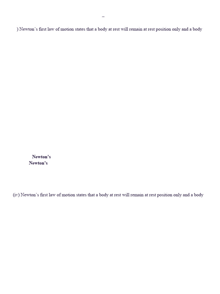 Class 9 Physics: Force & Motion Cases | PDF | Force | Inertia