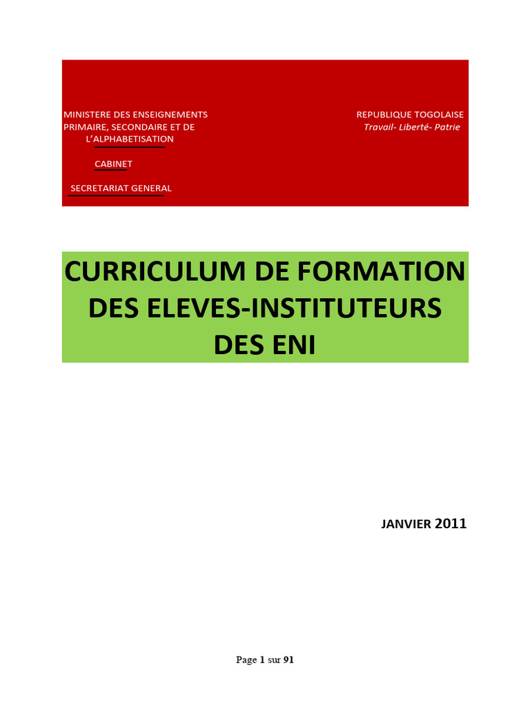 Curriculum Formation ENI | PDF